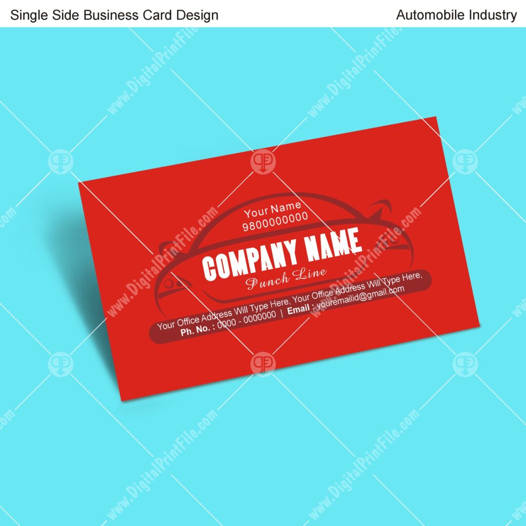 Automobile = 2 Business Card Design - Digital Print File