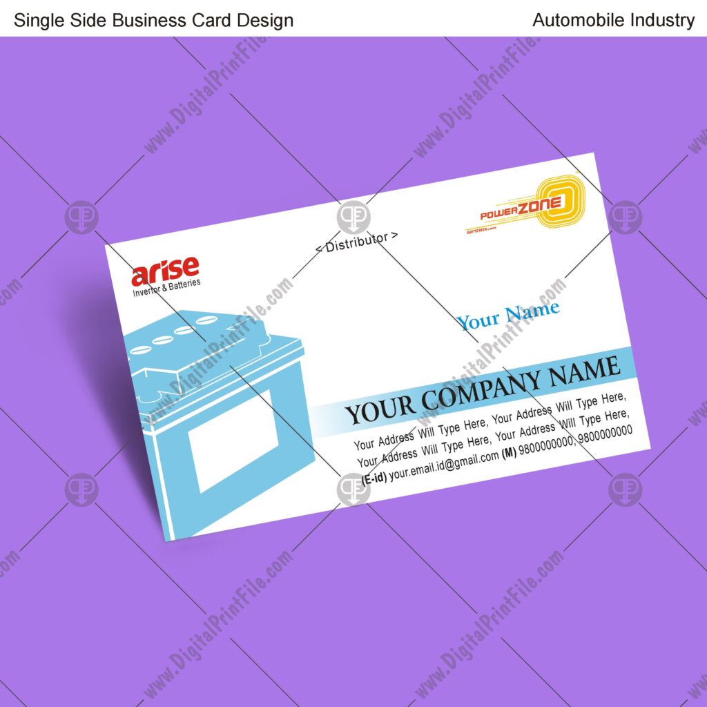 Automobile = 10 Business Card Design - Digital Print File
