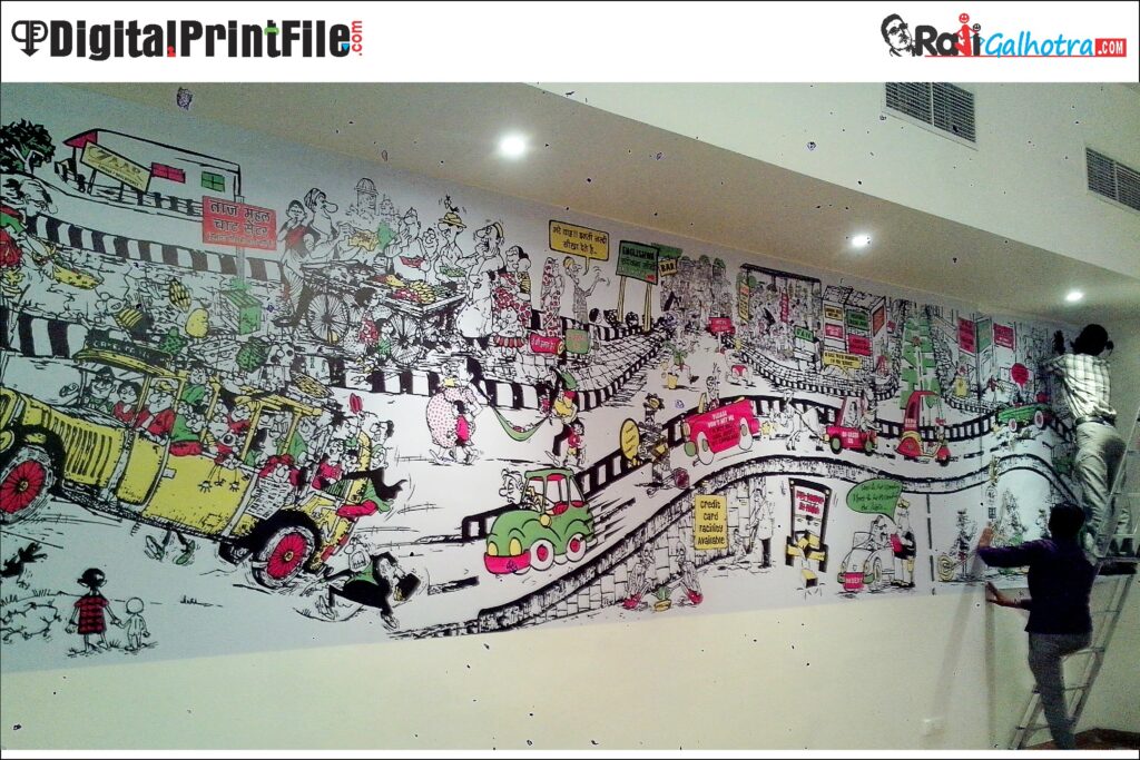 Big Wall Cartoon Caricature Digital Hand Drawing - Digital Print File
