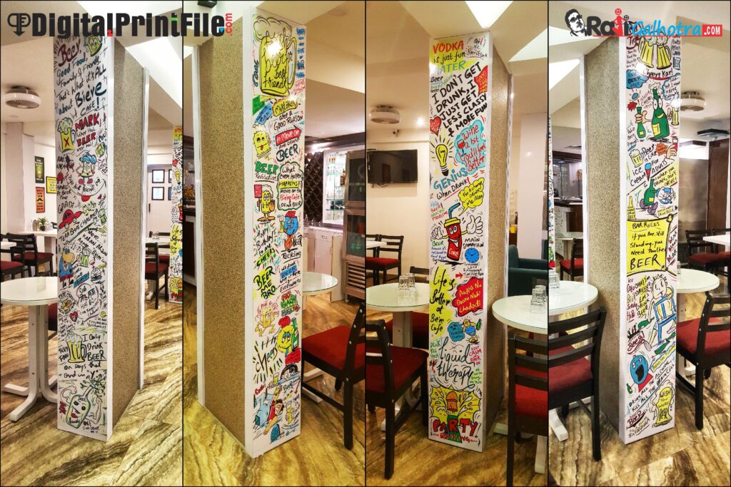 Big Wall Cartoon Caricature Digital Hand Drawing - Digital Print File