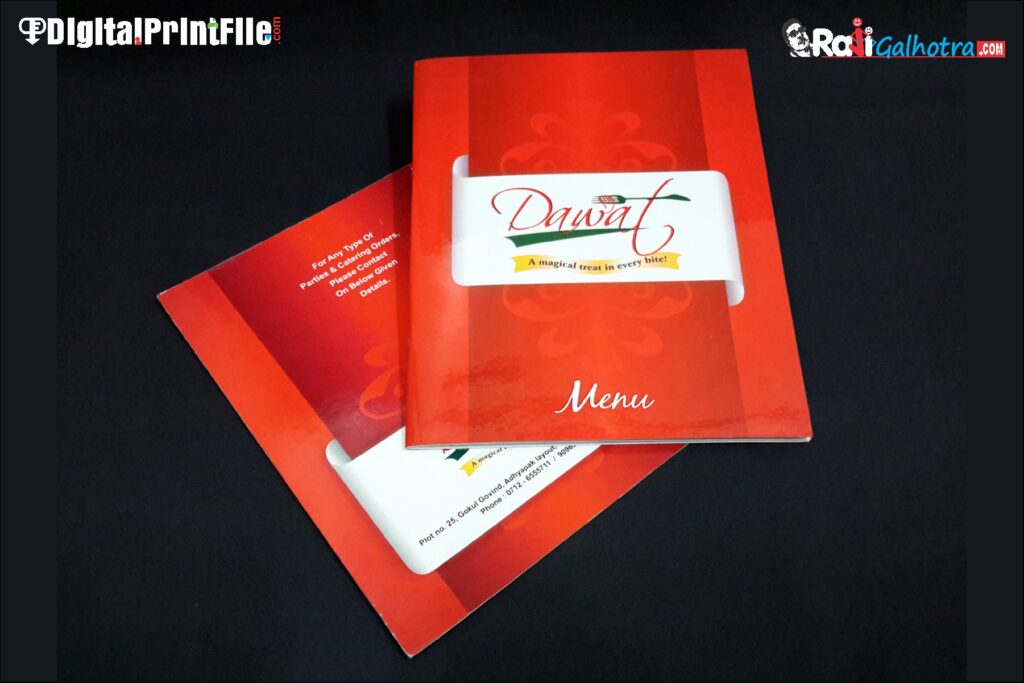 Hotel Menu Card Designing - Digital Print File