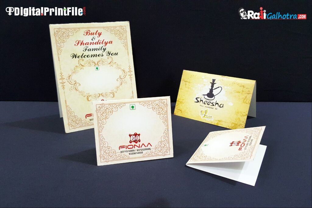 Table Tent Card Designing - Digital Print File