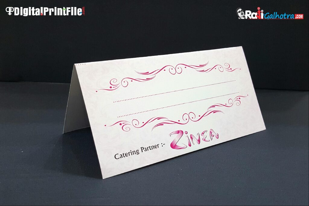 Table Tent Card Designing - Digital Print File