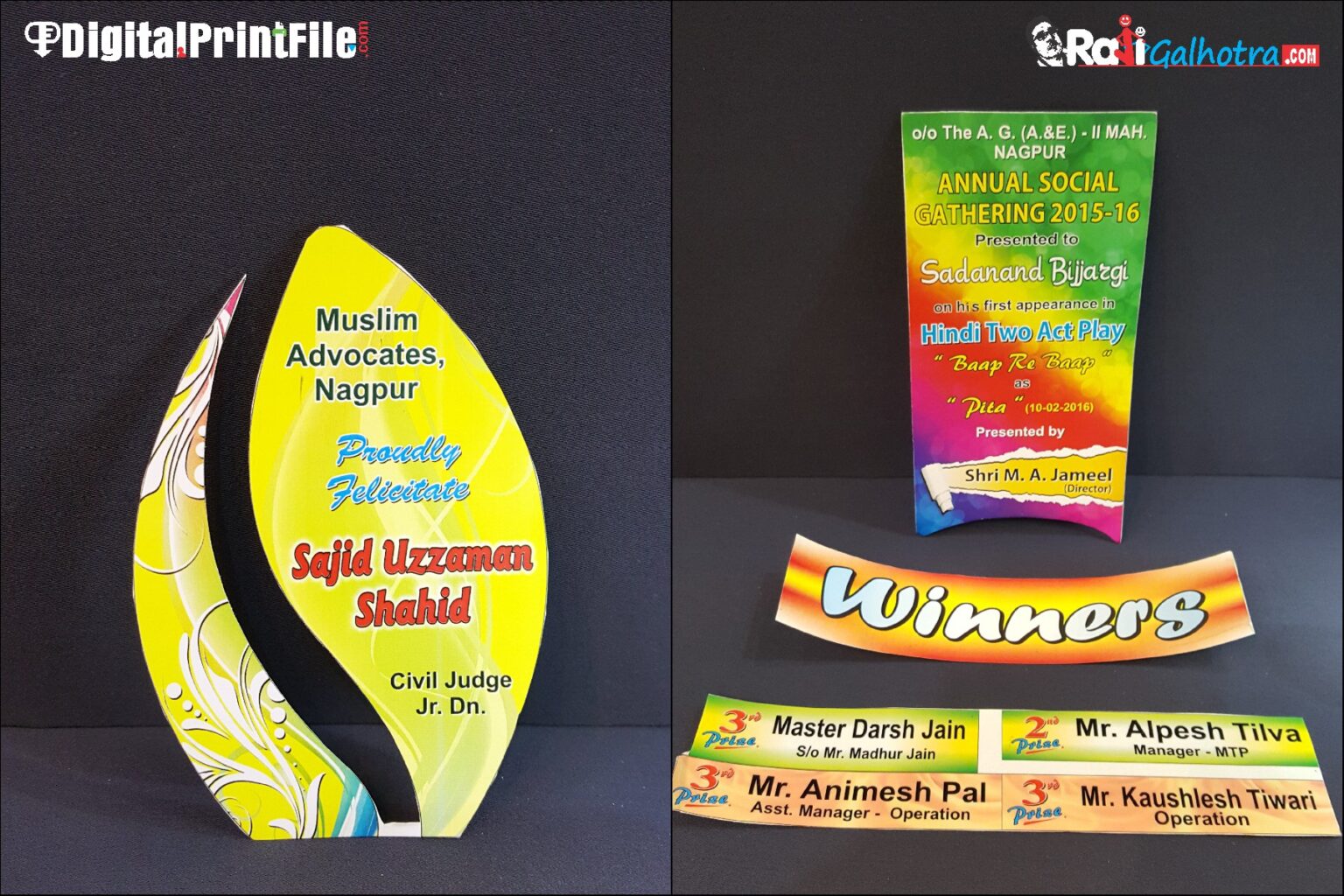 Trophy Sticker Designing - Digital Print File