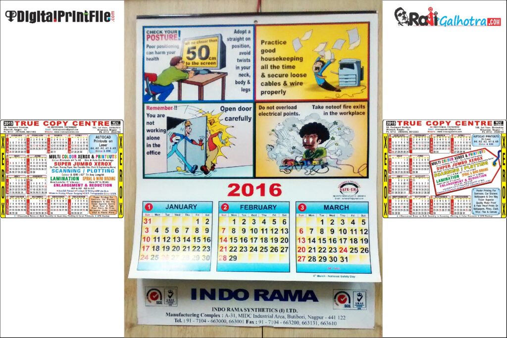Wall Calendar Designing - Digital Print File